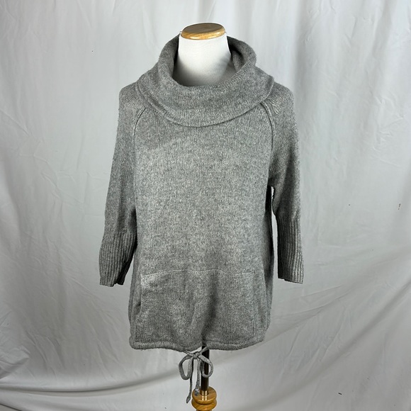 Max Studio | Sweaters | Max Studio 0 2 Ply Gray Cashmere Cowl Neck ...